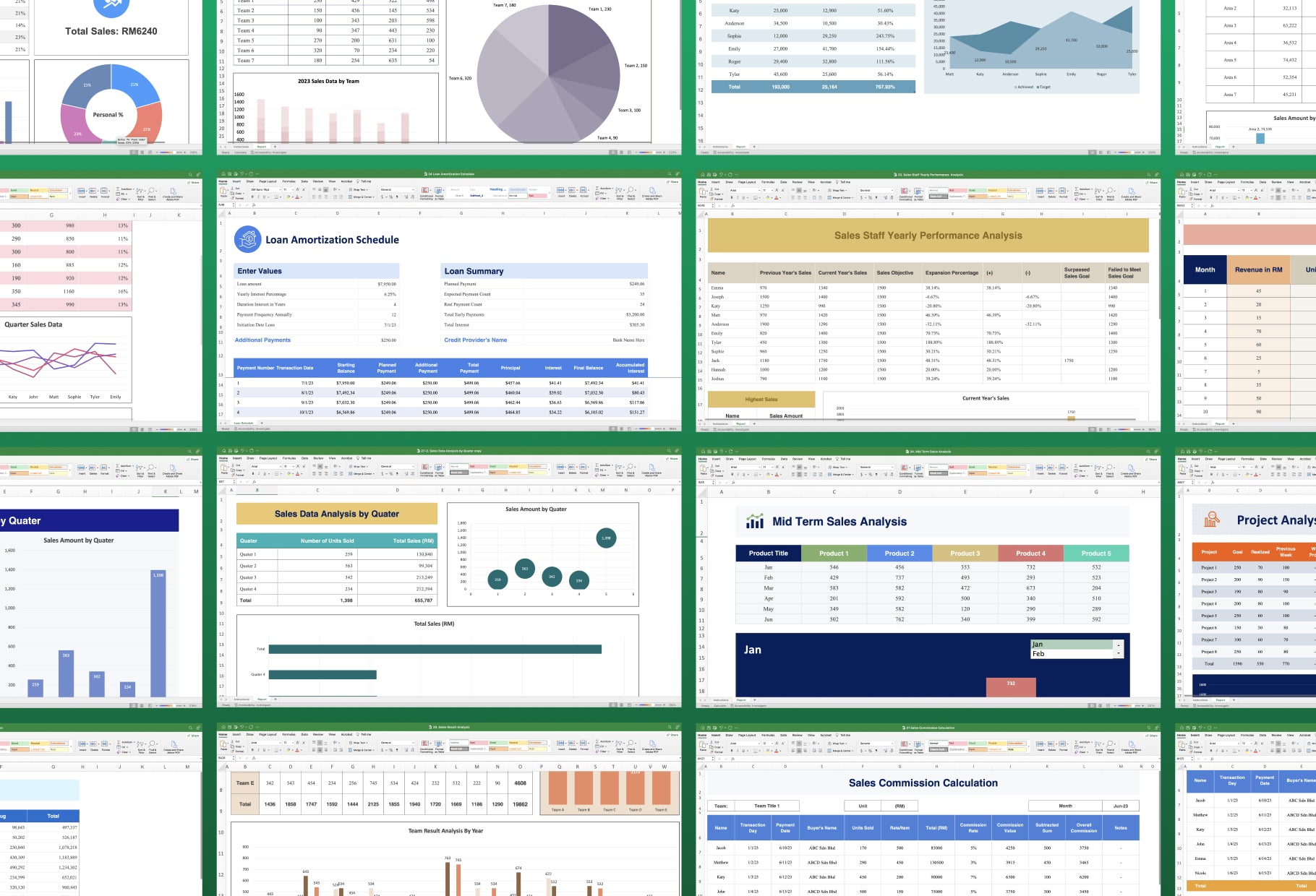 Excel Dashboard Templates Bundle – infograpify