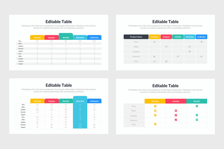 Infographic Table Template