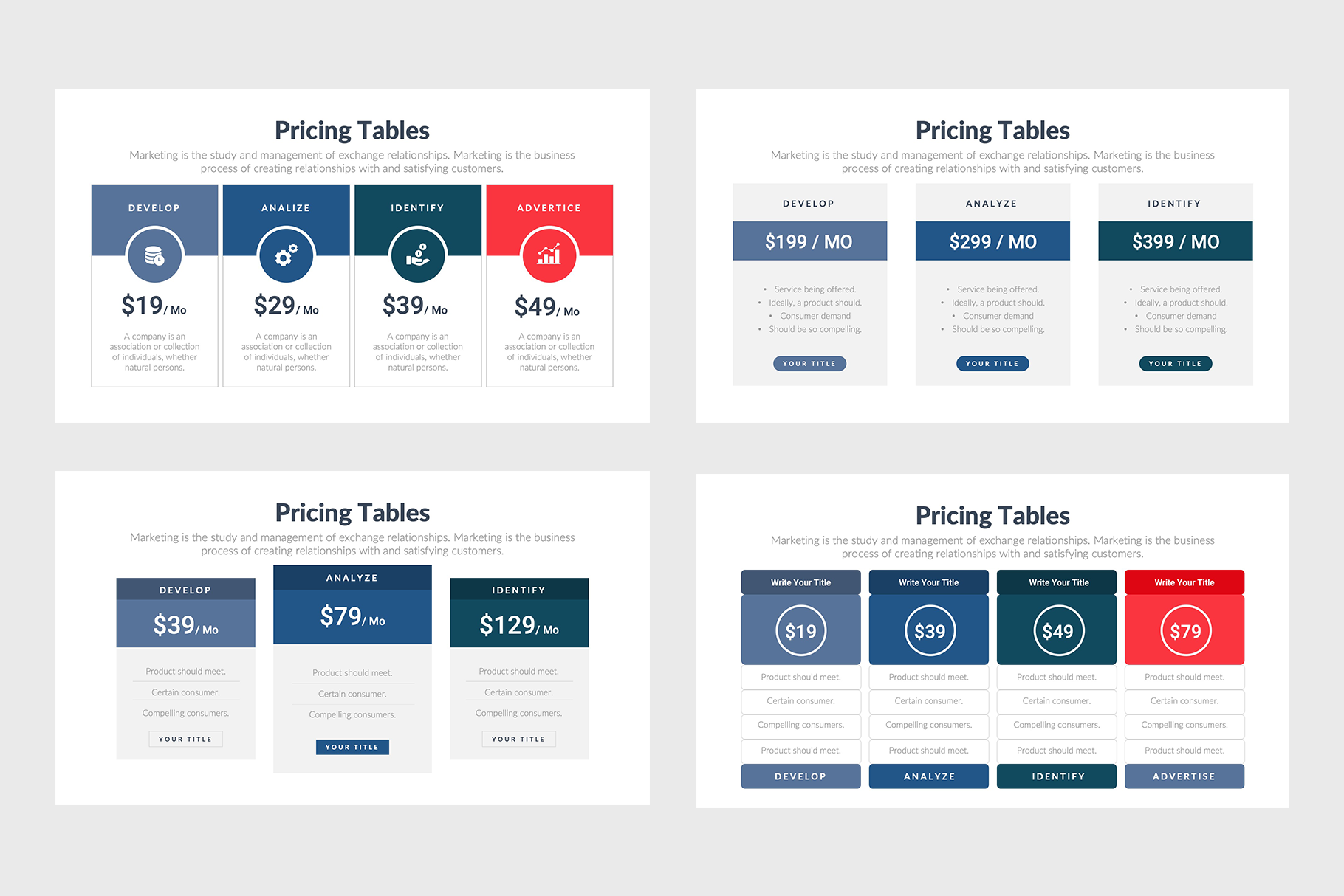 Pricing Tables Infographics – infograpify