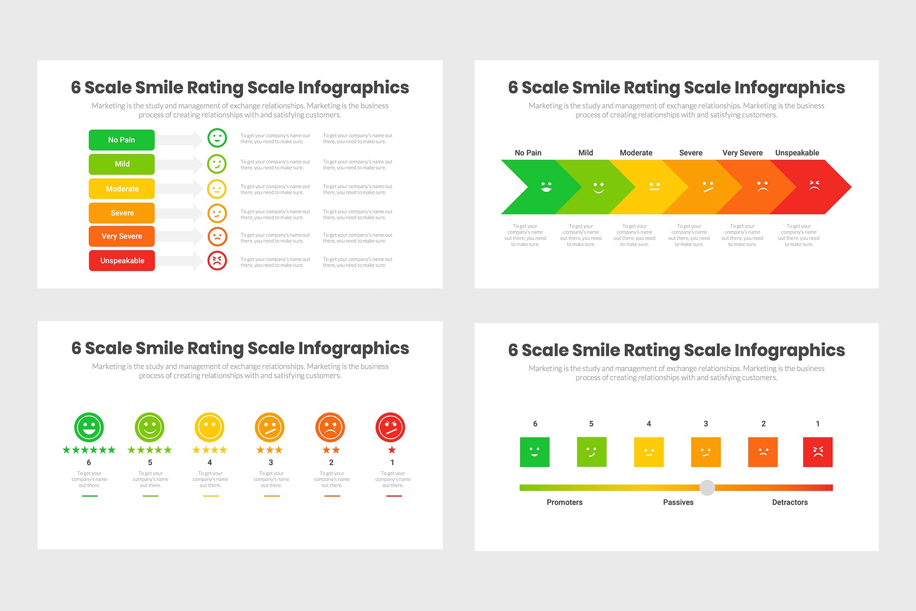 6 Scale Smile Rating Scale Infographics – infograpify
