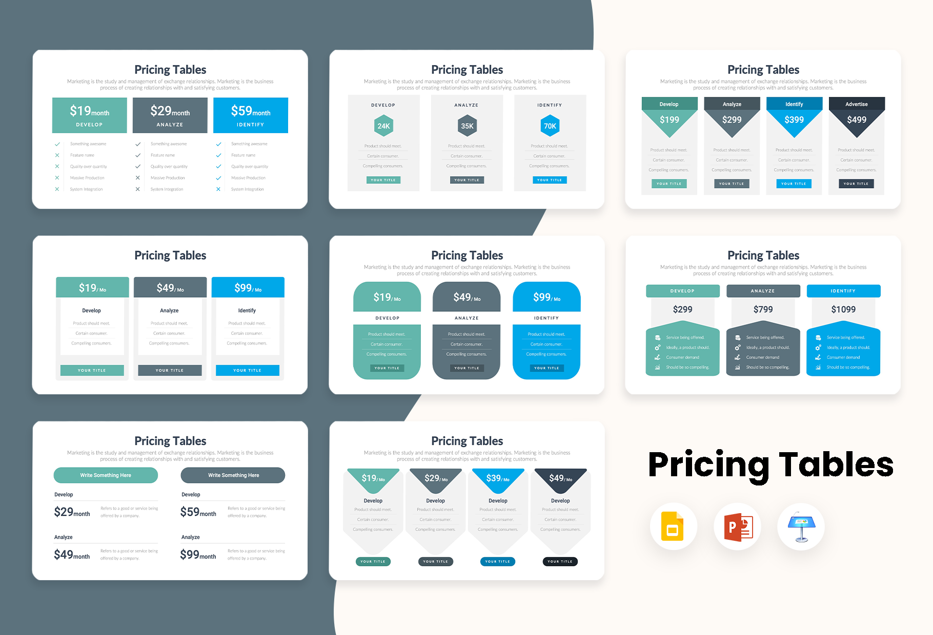 Pricing Tables Infographics – infograpify