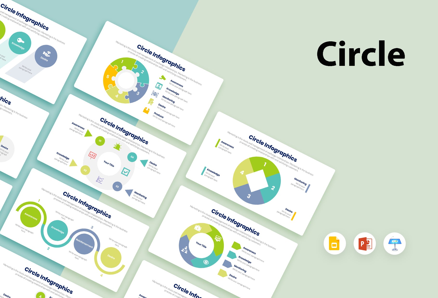 Powerpoint Circle Infographic Template